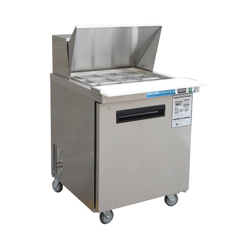 27" Mega Top Sandwich Prep Table Fridge, 1 Door Sandwich Prep Cooler ...