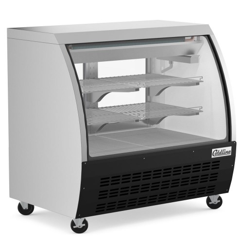 Wowcooler DC48-B 48" Refrigerated Curved Glass Deli Meat Display Case ...