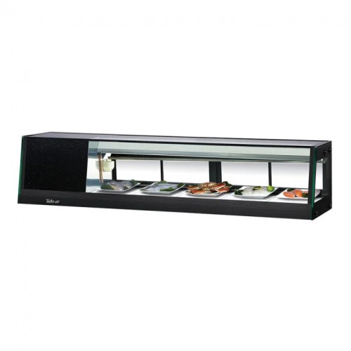 Turbo Air SAS-60L-N 59" Black Refrigerated Sushi Display Case - Left S