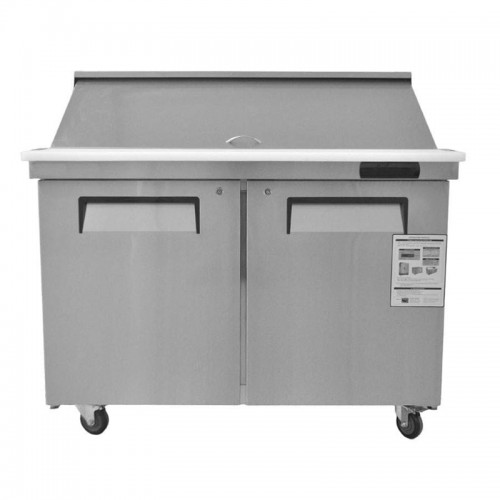60" Mega Top Sandwich Prep Table Fridge, 2 Door Sandwich Prep Cooler ...